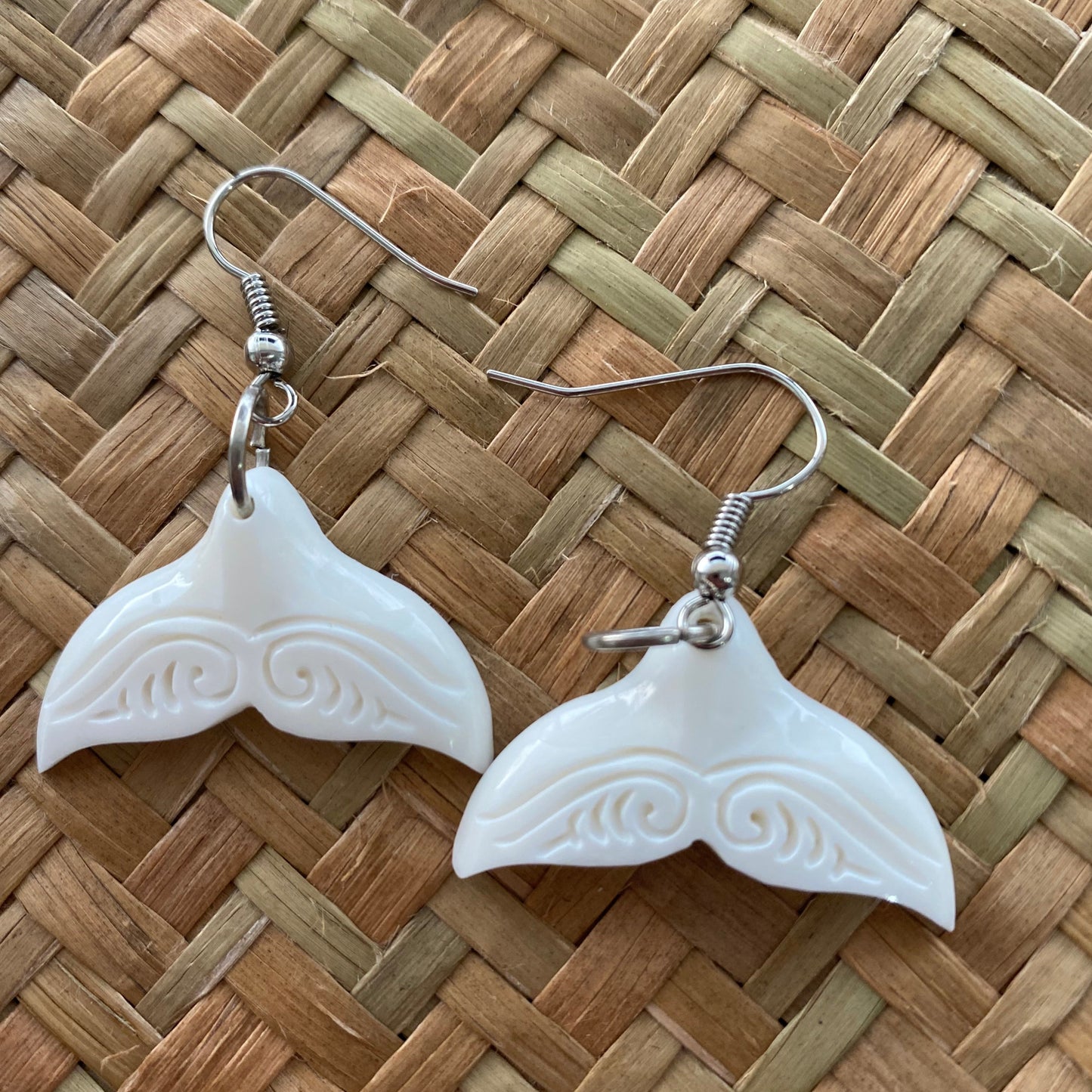 Whale Tail Earrings | Genuine Bone Earrings | Gizzy Gifts and More ...